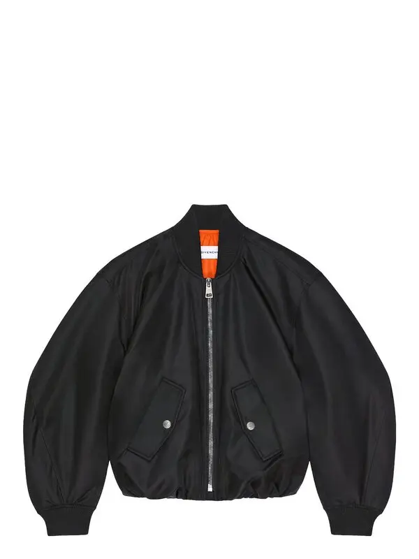 Givenchy Cropped Cocoon Bomber - Black