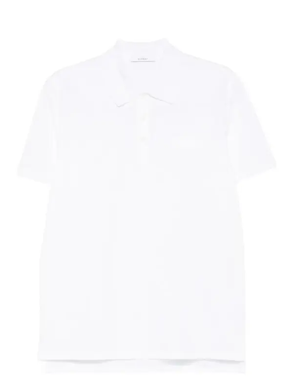 Givenchy Paris Gros Grain Cotton Polo - White