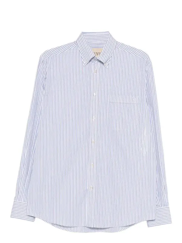 Valentino Garavani Striped Cotton Shirt - Blue