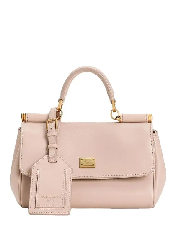 Dolce & Gabbana My Sicily Handbag In Plongé Leather - Multicolor