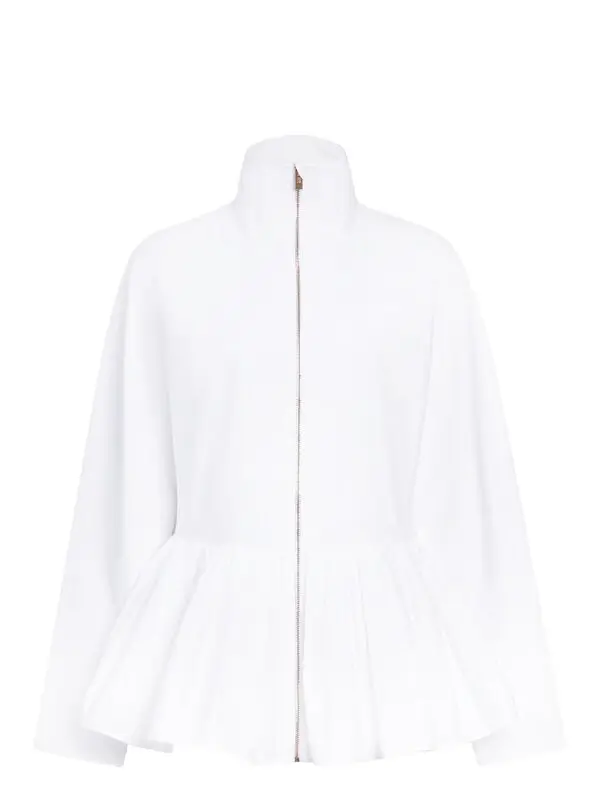 Alaïa Peplum Jacket - White