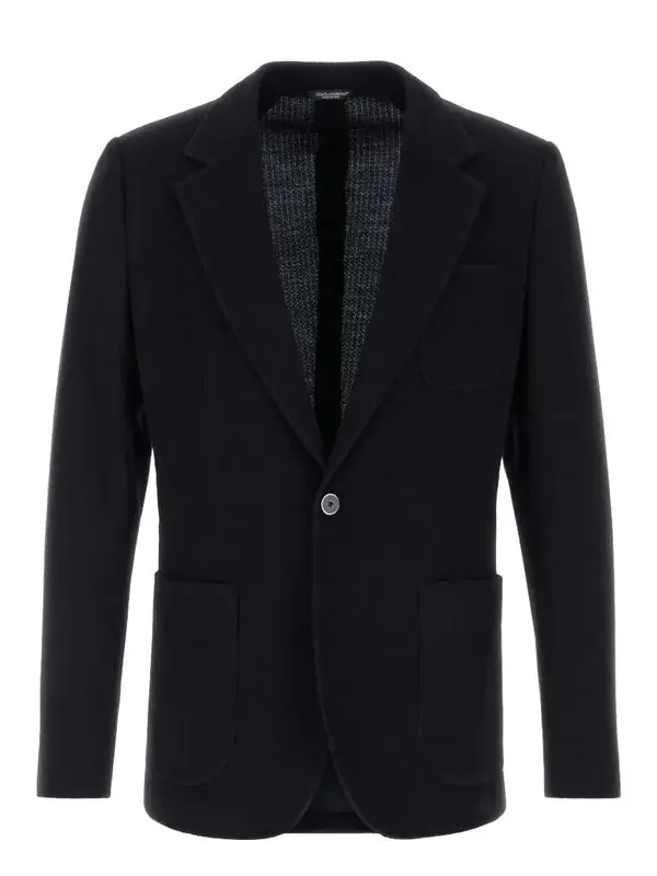 Dolce & Gabbana Taormina Single-breasted Jersey Jacket - Blue
