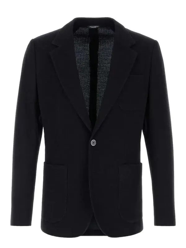 Dolce & Gabbana Taormina Single-breasted Jersey Jacket - Blue