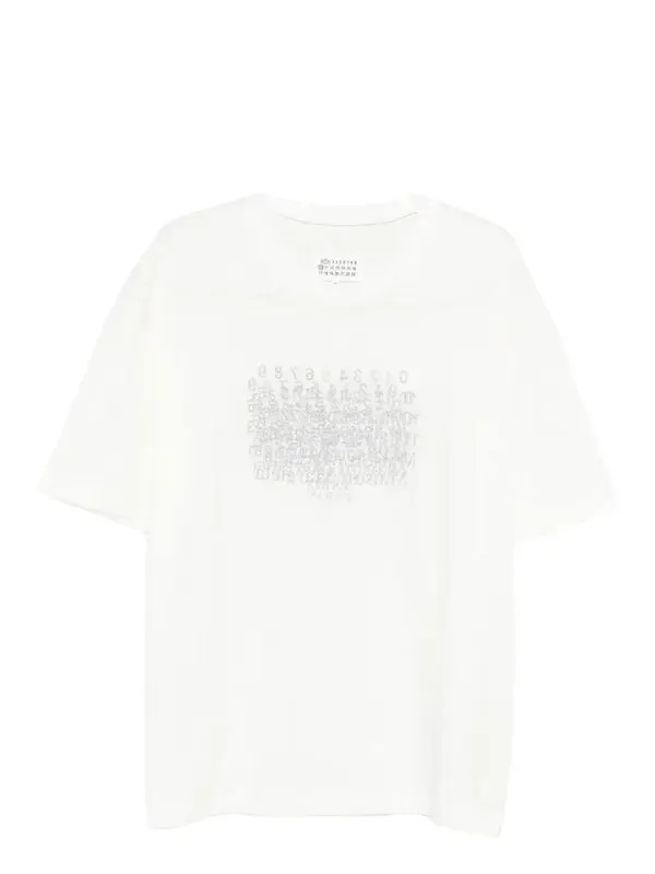 MAISON MARGIELA Graphic-print Cotton T-shirt - White