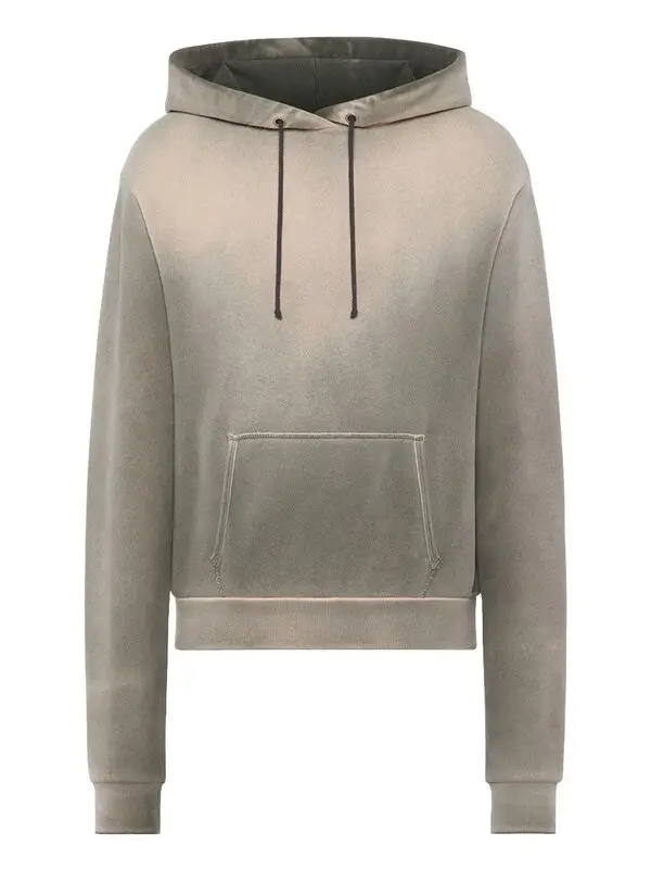 MAISON MARGIELA Sun Faded Cotton Hooded Sweatshirt - Green