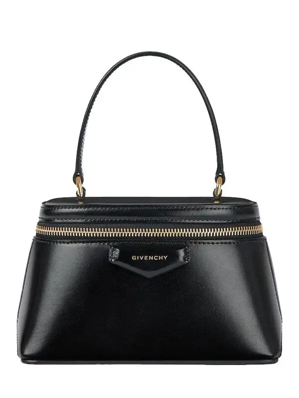 Givenchy Antigona Vanity Bag In Box Leather With Chain - Black