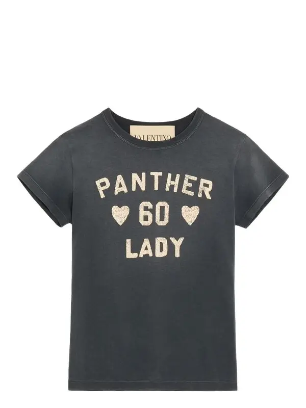 Valentino Garavani Printed Cotton T-shirt - Black
