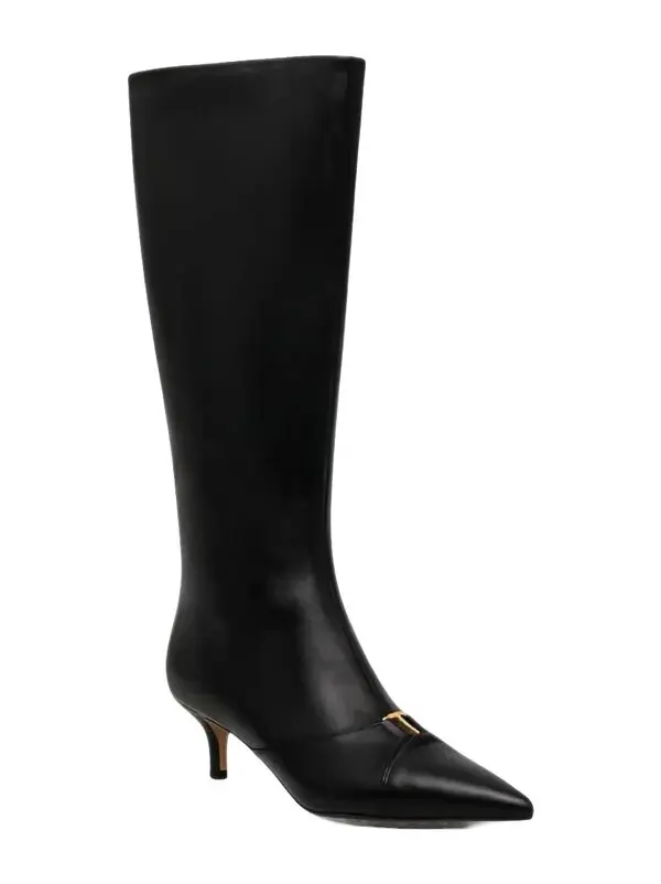TWINSET Pointed-toe Kitten-heel Boots - Black