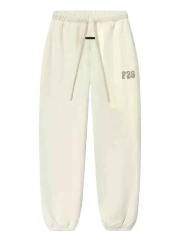 Fear Of God Ecru Logo Print Track Pants - Neutrals