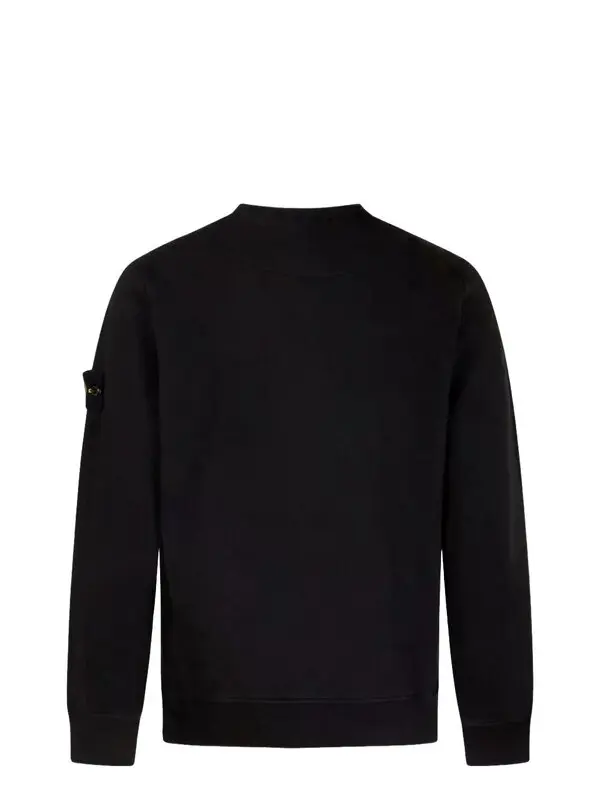 Stone Island 6100060 Organic Cotton Fleece Sweatshirt - Black