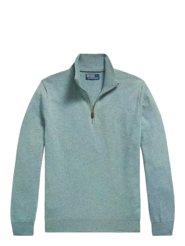 Polo Ralph Lauren Quarter-zip Pony-embroidered Sweater - Blue