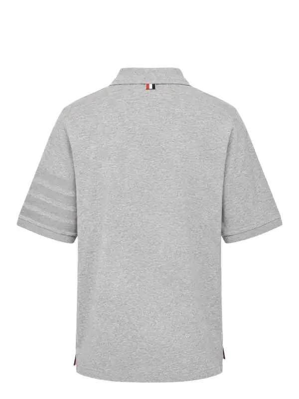 Thom Browne Jersey Ottoman 4-bar Polo - Grey