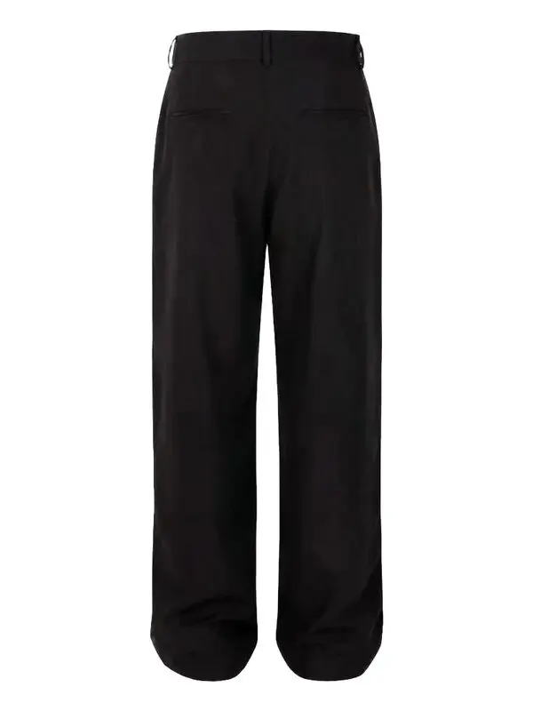 Alpha Studio Belted Pleated Trousers - Black
