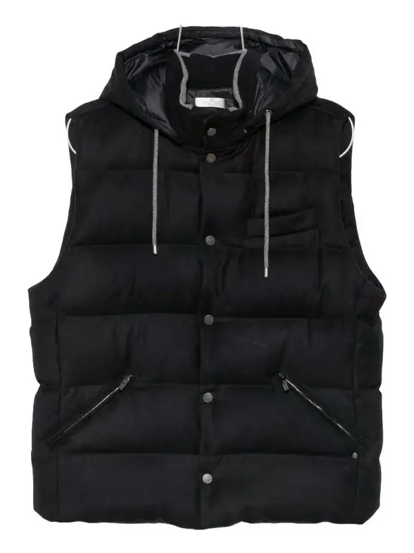 PANICALE Hooded Padded Gilet - Blue