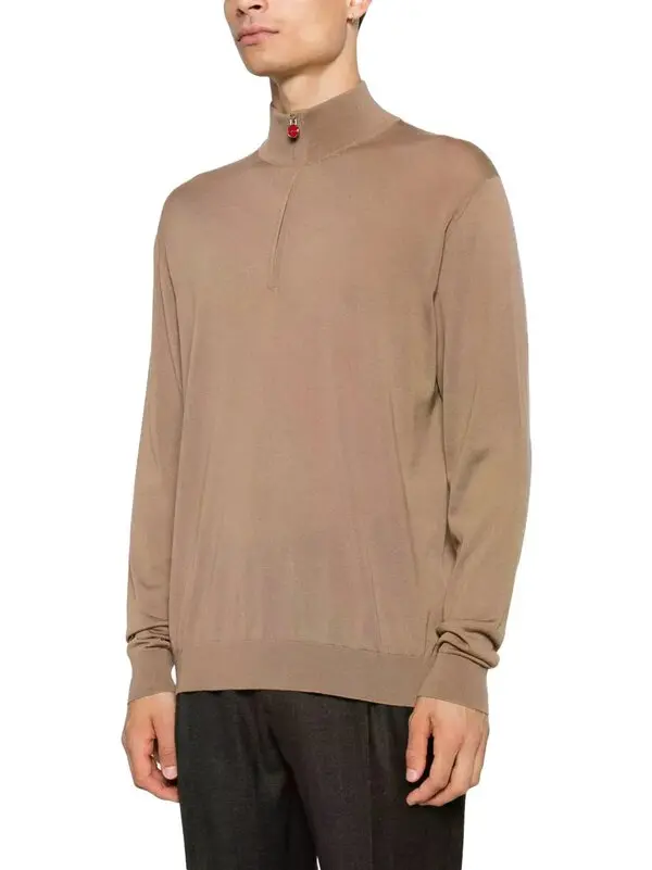 Kiton Quarter-zip Sweater - Brown