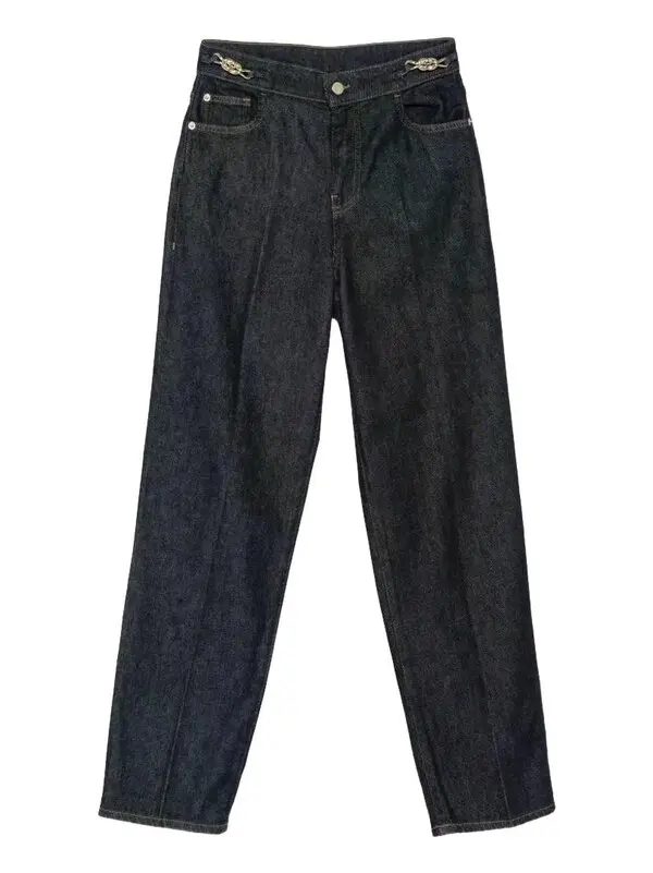 Emporio Armani Knot-detail Straight-leg Jeans - Blue