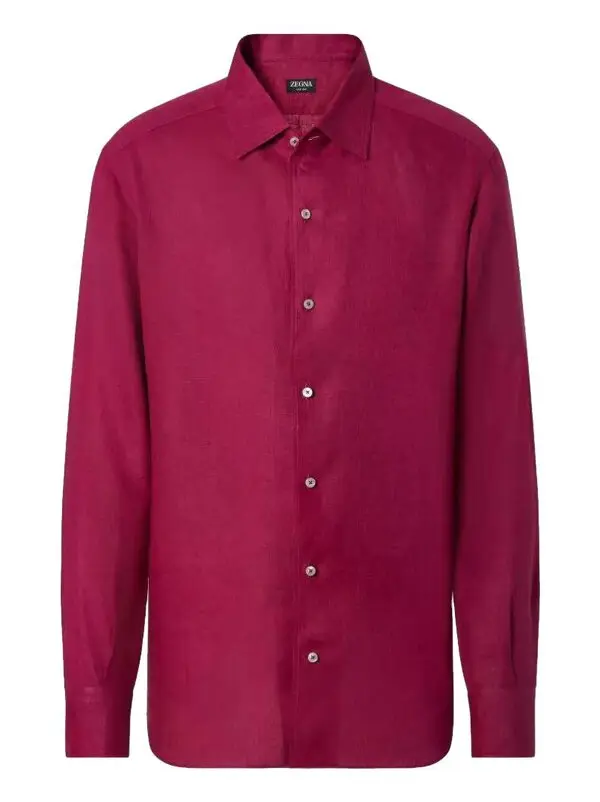Zegna Oasi Lino Shirt - Pink