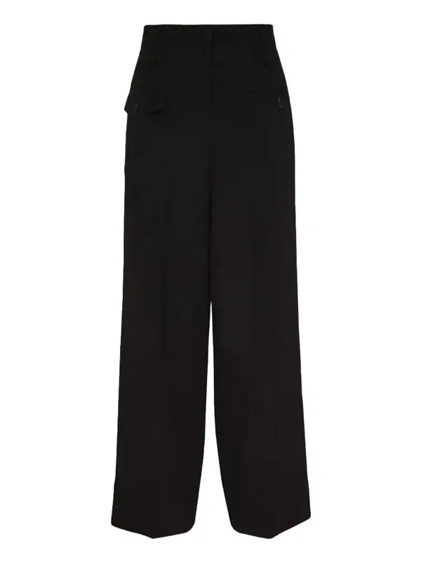 Yohji Yamamoto Wide-leg Trousers - Black