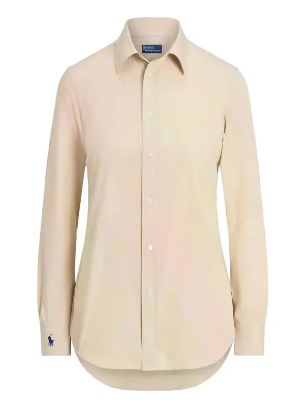 Polo Ralph Lauren Stretch Slim Fit End-on-end Cotton Shirt - Neutrals