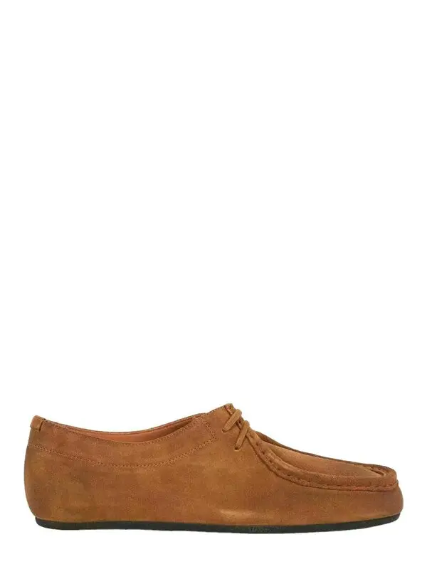 JIL SANDER Lace-up Suede Loafers - Brown