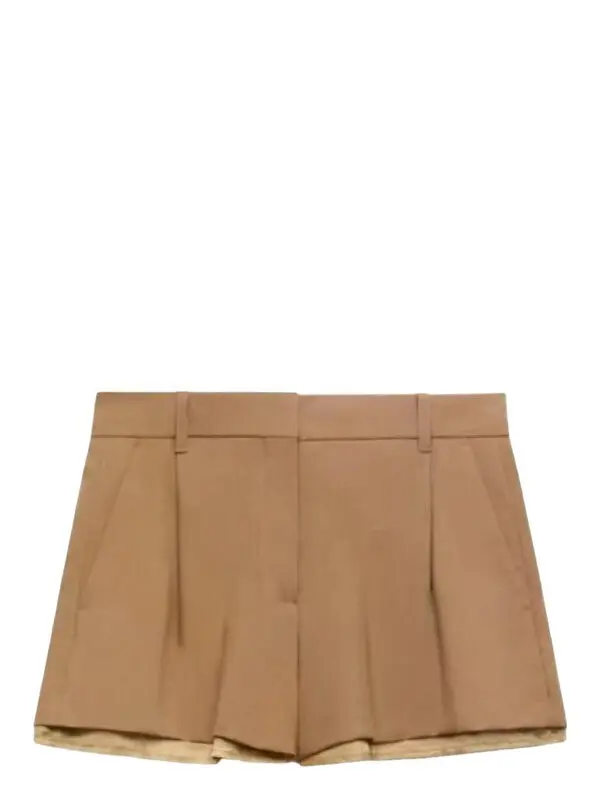 Marni Wool Shorts With Exposed Lining - Brown