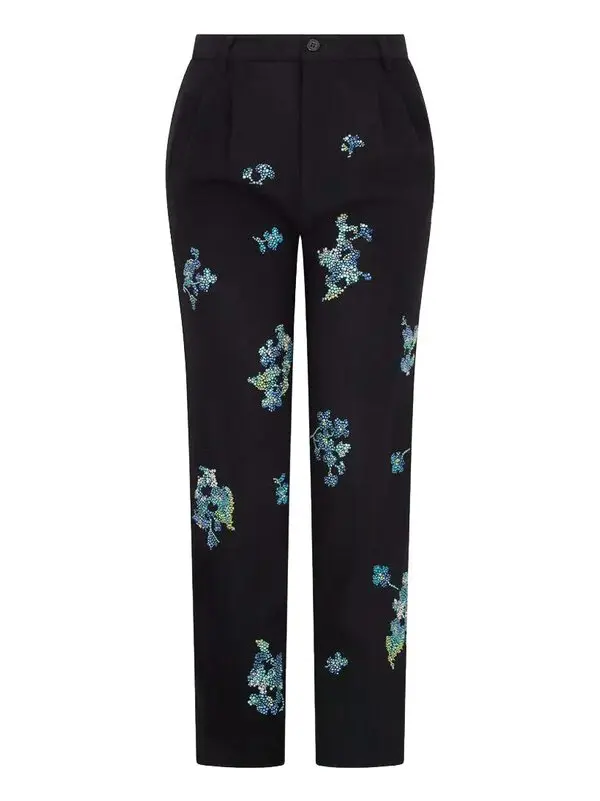 Libertine Embellished Wool Trousers - Black