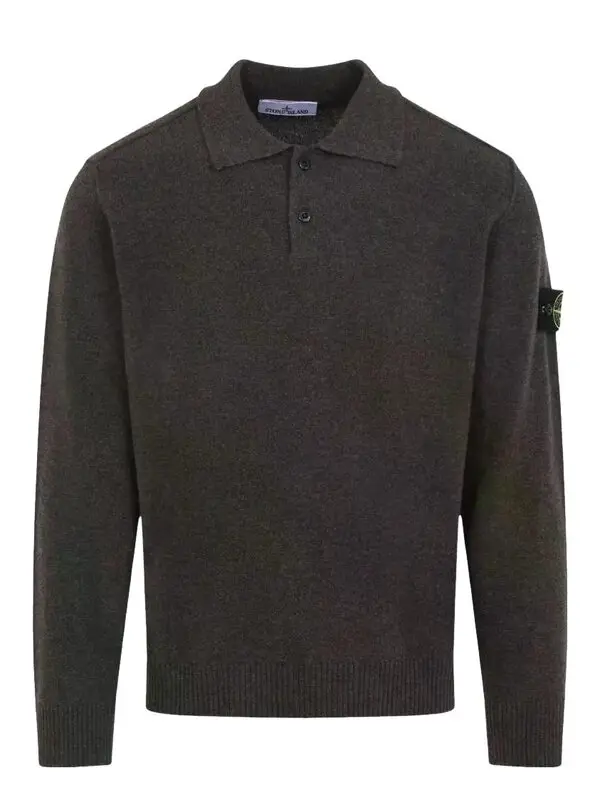 Stone Island Light Rws Geelong Wool Loose-fit Polo Jumper - Brown
