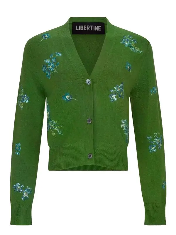 Libertine Bluebell Lane Shrunken Cardigan - Green