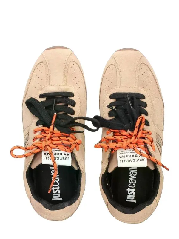 Just Cavalli Logo-plaque Panelled Sneakers - Neutrals
