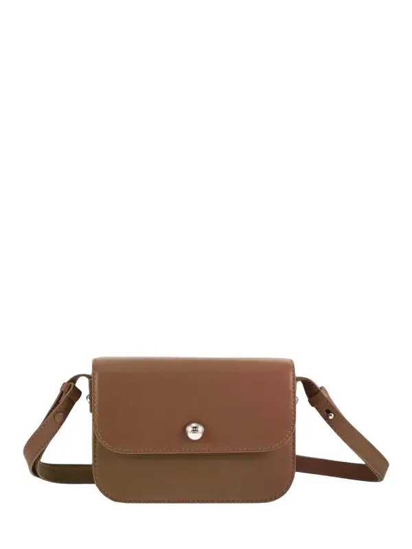 Max Mara Flap-silhouette Leather Crossbody Bag - Brown
