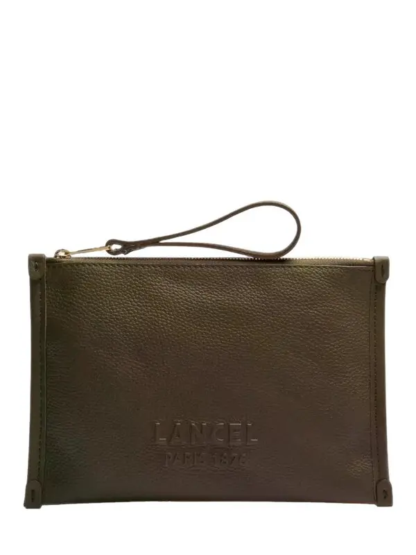 LANCEL Pebbled Texture Wrist-strap Wallet - Green