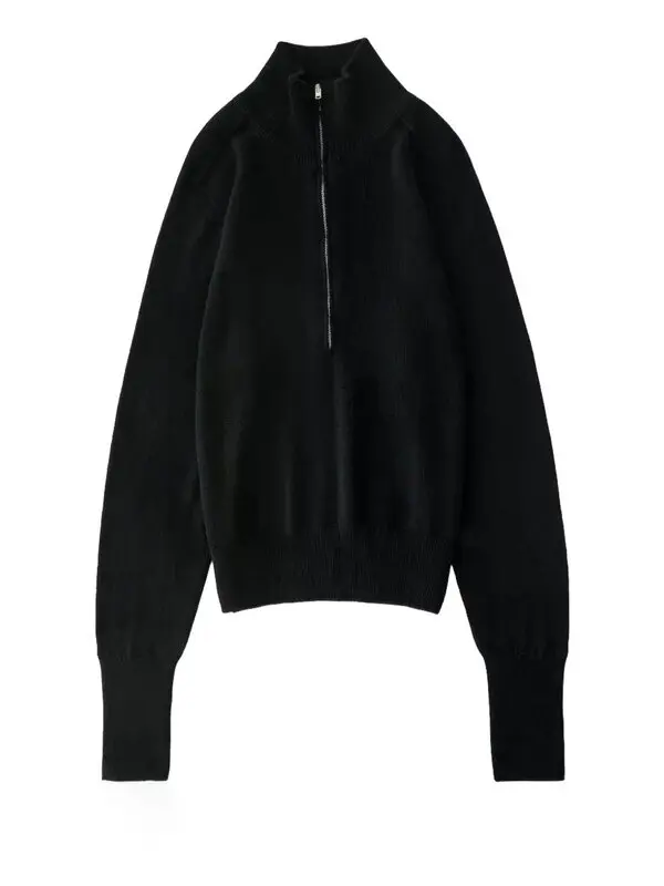 Studio Nicholson Maren Half-zip Sweater - Black