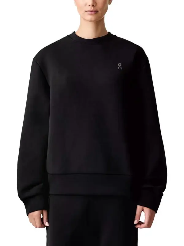 On Logo-print Raglan-sleeve Sweater - Black