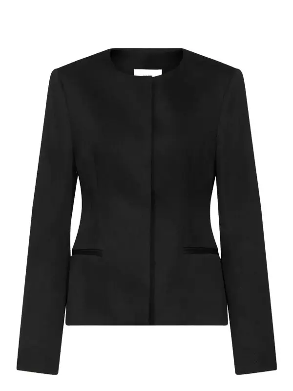 Loulou De Saison Ema Collarless Darted Jacket - Black