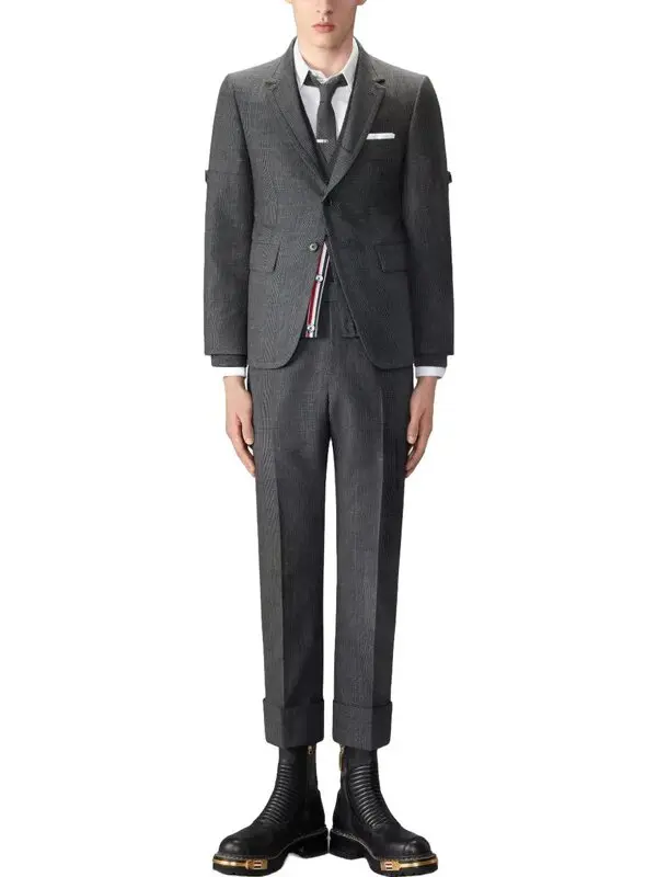 Thom Browne Prince Of Wales Check Wool Sportcoat - Grey