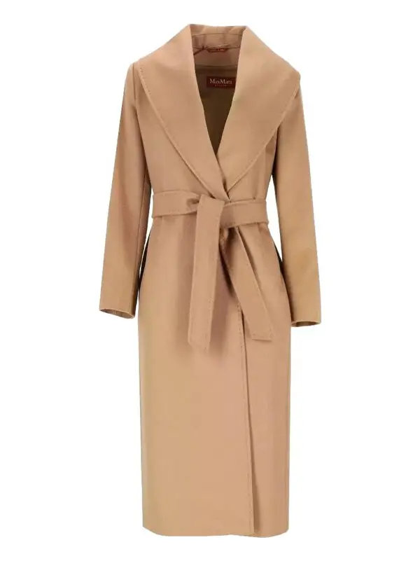 Max Mara Belted Shawl-collar Coat - Neutrals