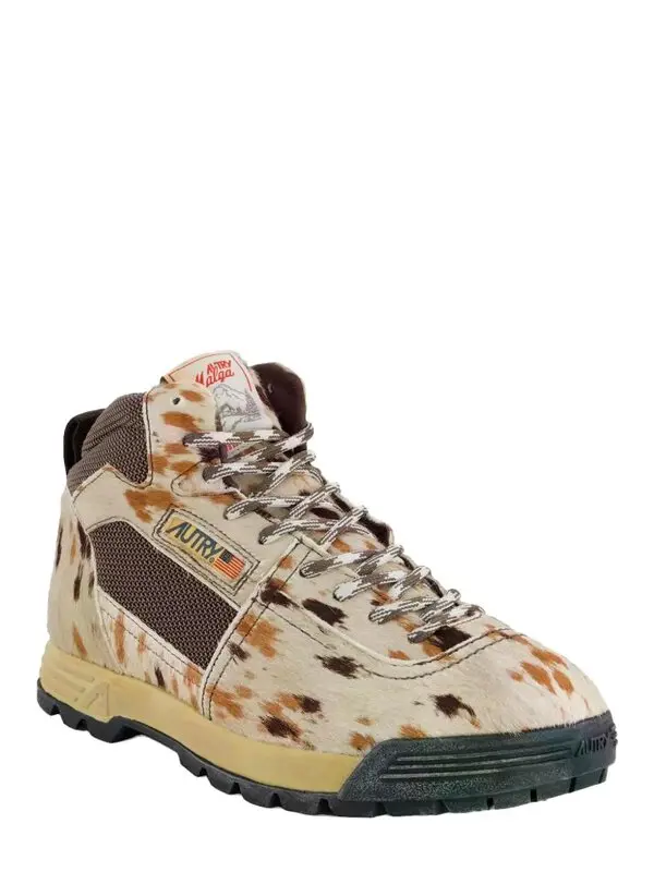AUTRY Malga Cow-print Boots - Neutrals