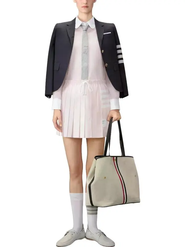 Thom Browne 4-bar Drawstring Pleated Mini Skirt - Pink