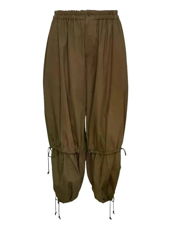 Y’s Drawstring Hem Balloon Trousers - Green