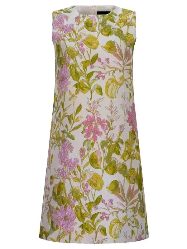Libertine Dianthus Floral-print Sleeveless Mini Dress - Neutrals