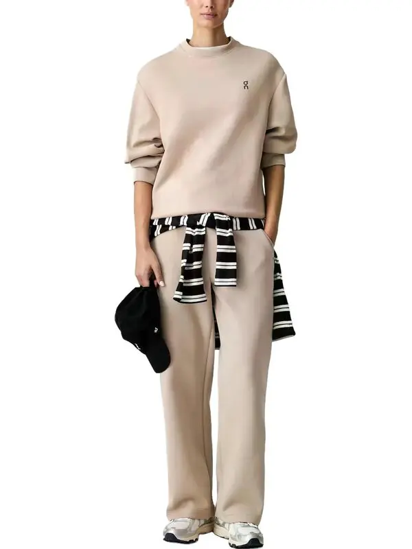 On Drawstring Wide-leg Track Pants - Neutrals