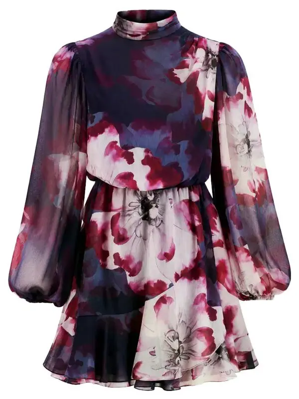 Ted Baker London Aracely Floral-print Mini Dress - Purple