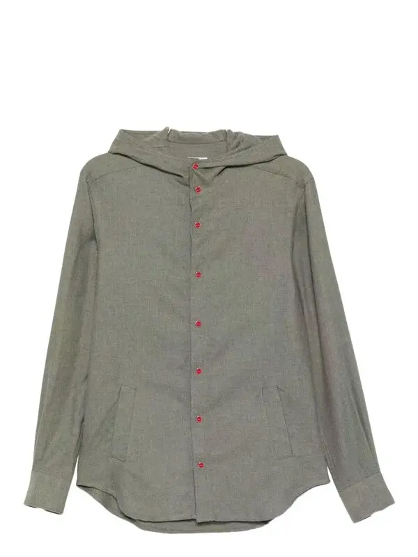Kiton Mariano Hooded Button-up Shirt - Green