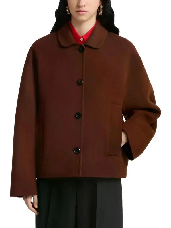 Marni Wool-cashmere Jacket - Brown