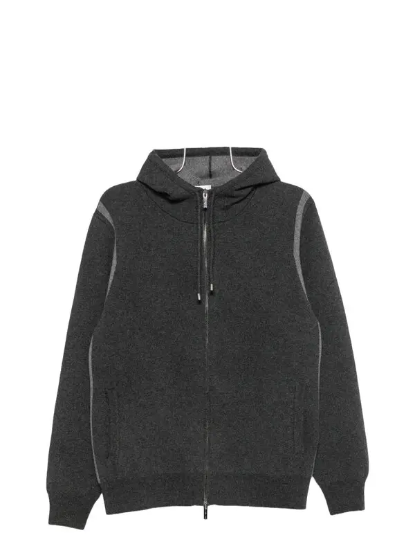PANICALE Zip-up Drawstring Hoodie - Grey