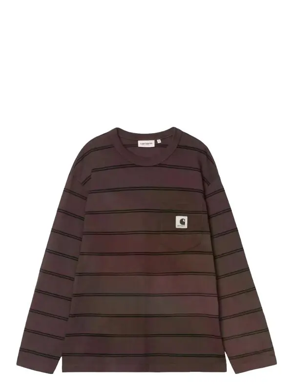 Carhartt Work In Progress Cardona Striped Pocket T-shirt - Brown