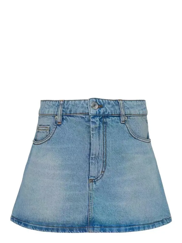AMI Paris Mini Cotton Skirt - Blue