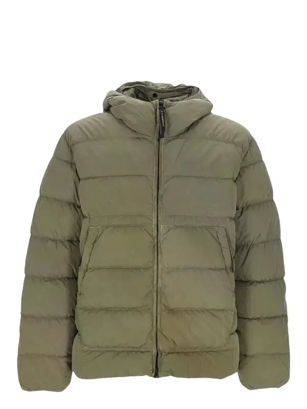 C.P. COMPANY Chrome-r Goggle Quilted Hooded Jacket - Green