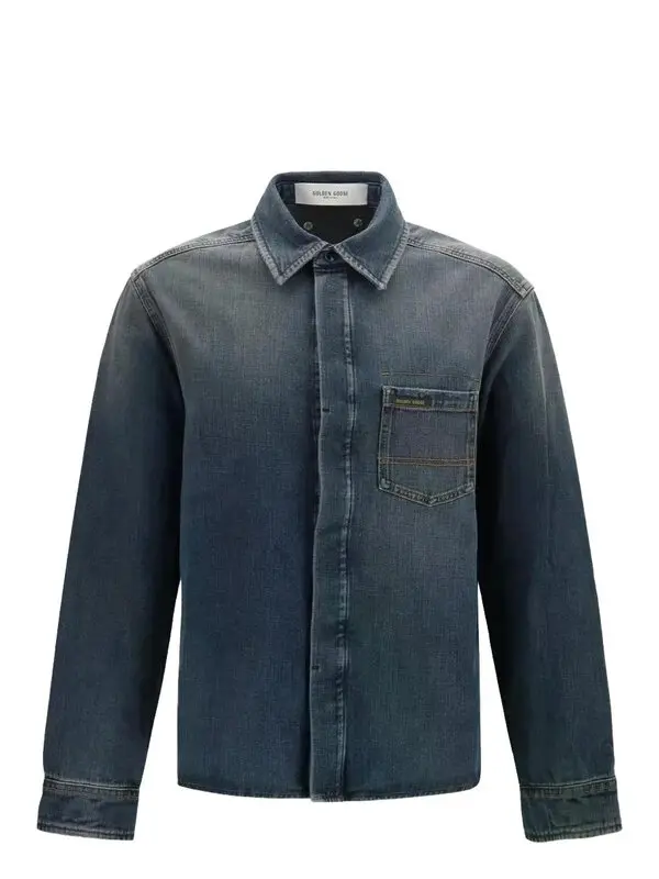 GOLDEN GOOSE Journey M's Boxi Shirt - Blue
