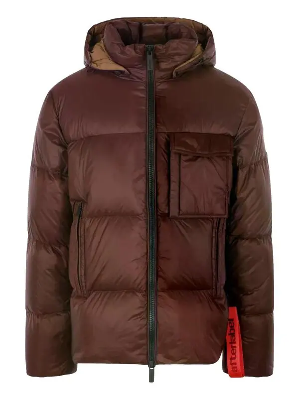 AFTER/LABEL Quilted Down Jacket - Brown